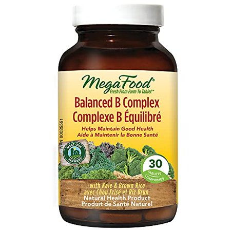 MegaFood Vitamin B Complex with Biotin Niacinamide Folate Thiamine ...