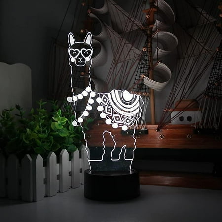 Alpaca 3d Acrylic Night Lamps Llama Cute Animals Sheep Lamb Lights ...