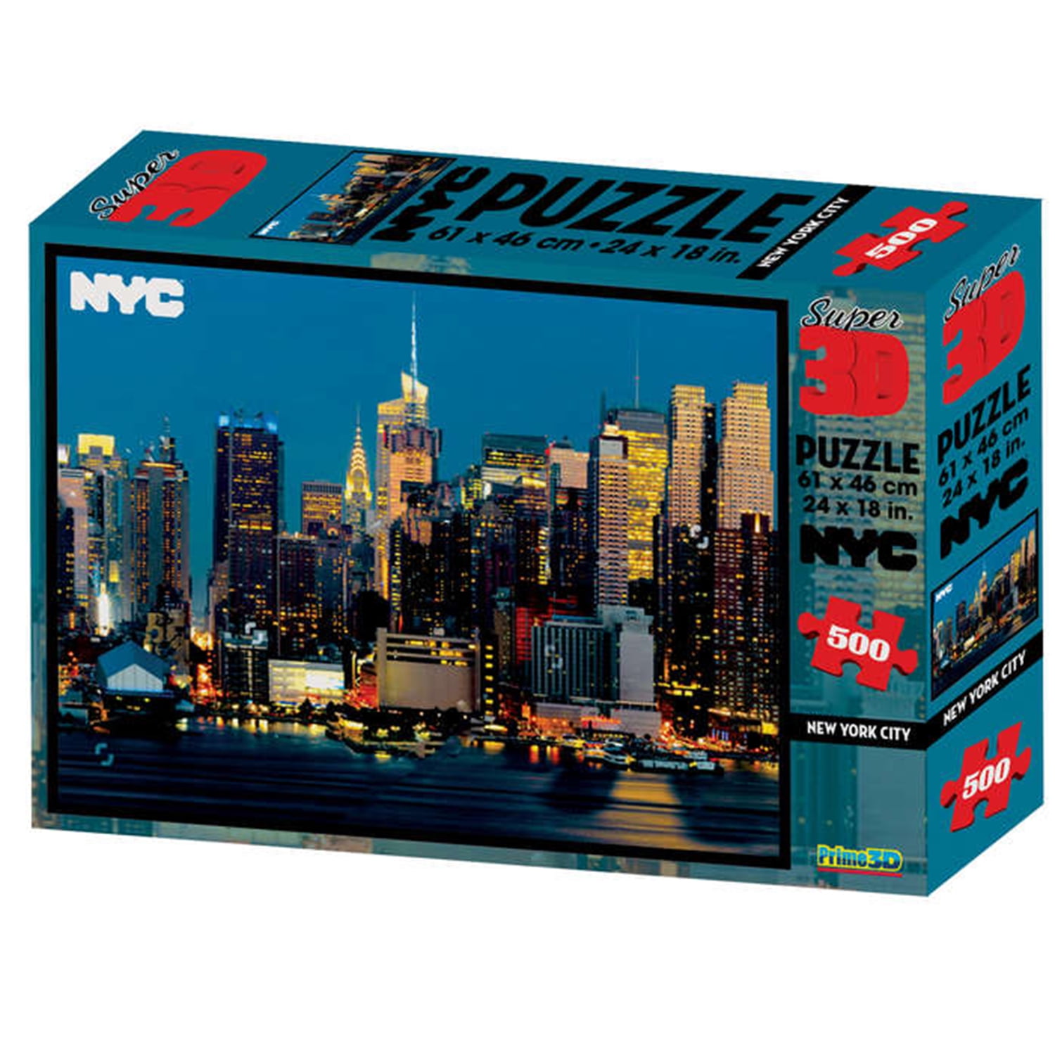 New York City 3D Puzzle - 500 Pieces - Walmart.com