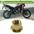Unique Bargains M12*1.5 Motorcycle Wheel Axle Nut Screw Nut Gold Tone ...