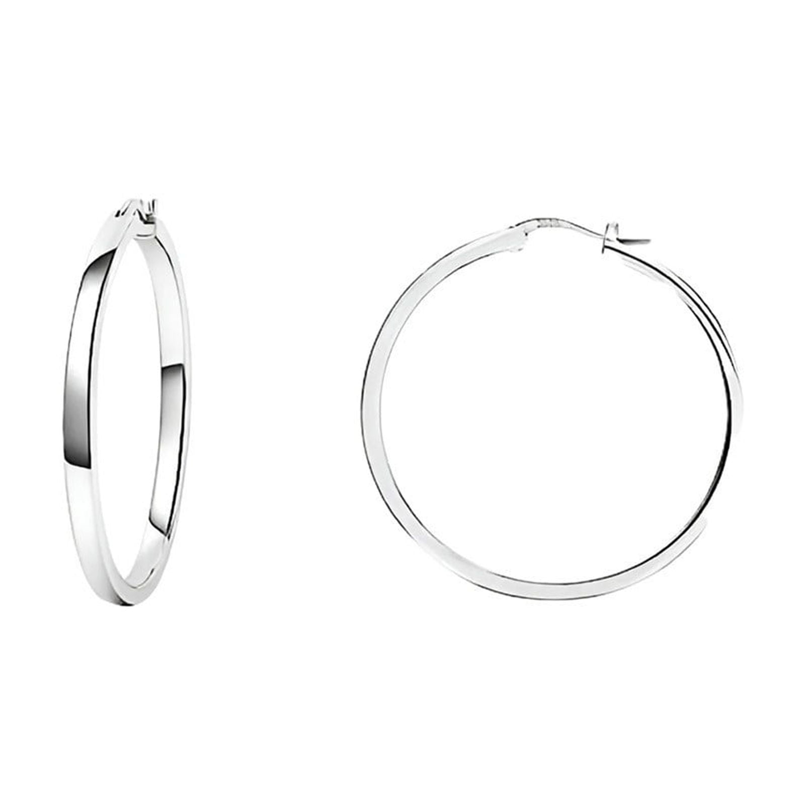 Click here for Lyrene 25 Sterling Silver Hoop Earrings Silver Hoo... prices