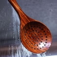 Jolly's Wooden Cooking Utensils, Teakwood Colander Spoon, Nonstick Safe ...