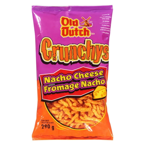 Old Dutch Crunchys Nacho Cheese Corn Snacks, 290 g - Walmart.ca