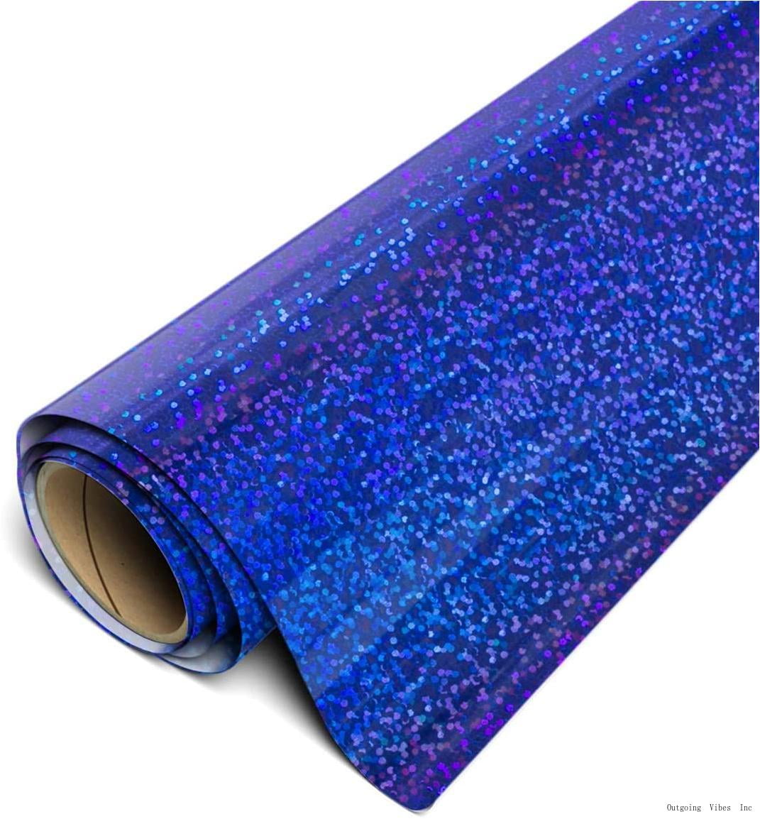 holographic htv 20"x5ft - iron on heat transfer vinyl (royal blue ...