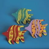 Tropical Fish Wood Magnet Craft Kit (Pack of 12) - Walmart.com