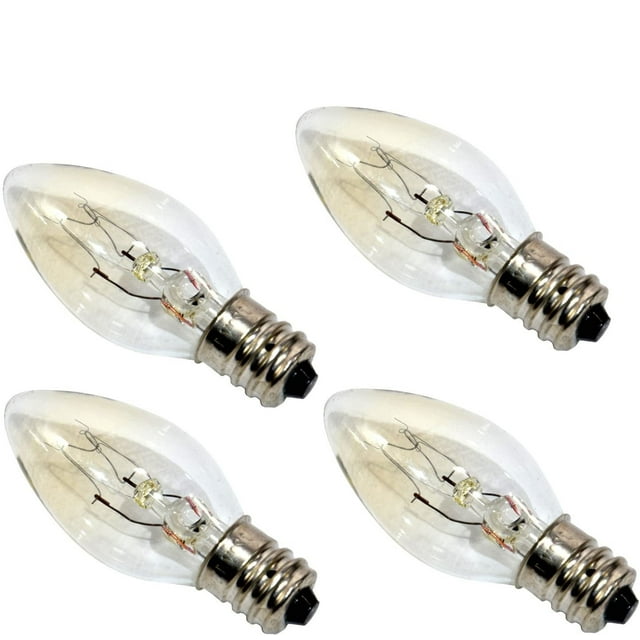 HQRP 4-Pack E12 15W 120V Light Bulbs for Night Light Plug-in Warmers, Pluggable Fragrance ...
