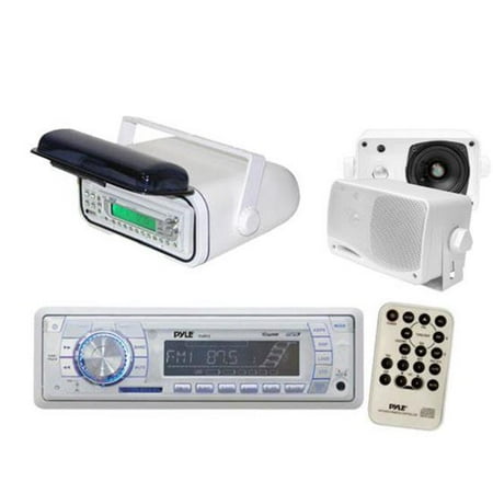 200W 2 x 3.5 in. Stereo Player Receiver Aux-In for iPod, MP3 Speakers ...