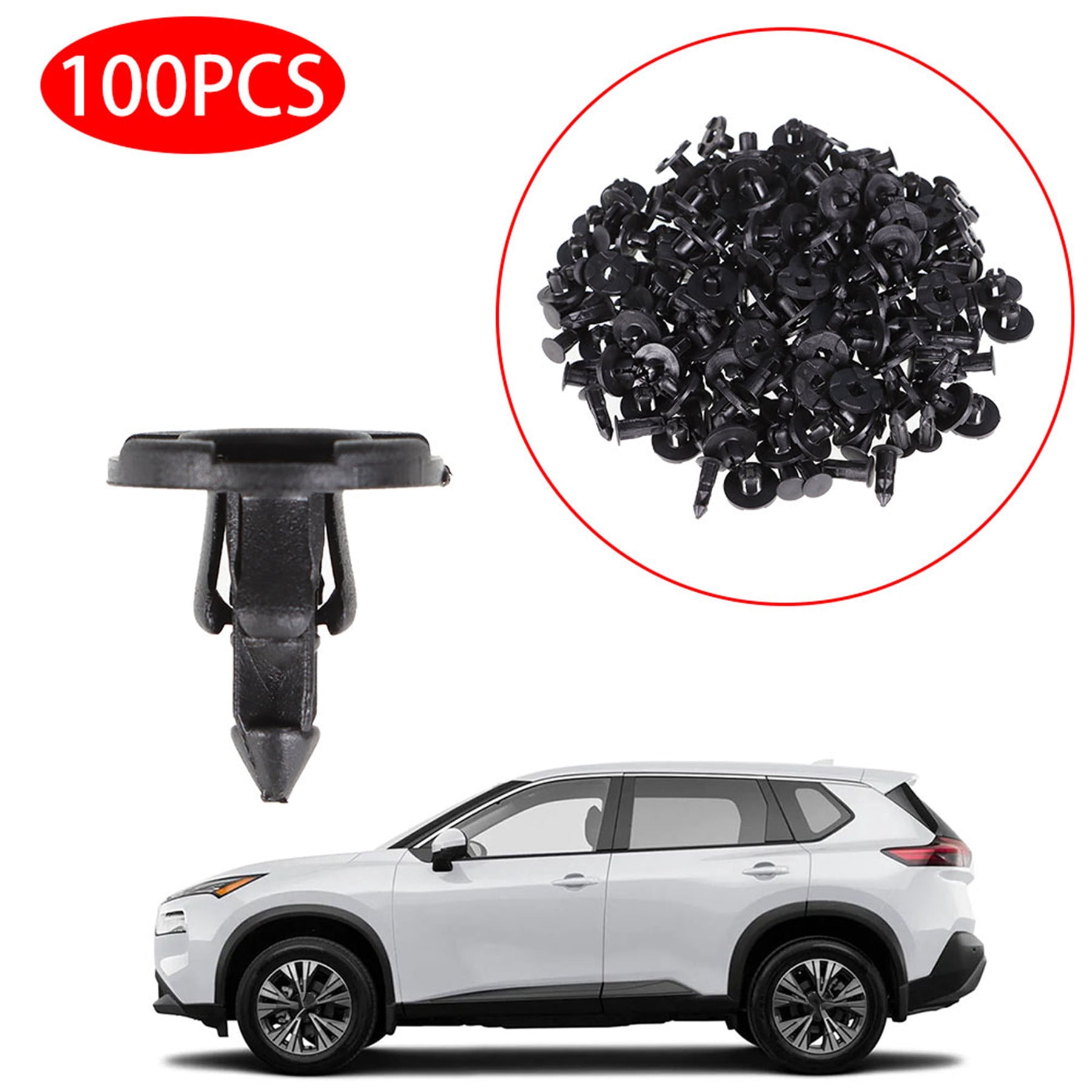 Genrics 100x Plastic Rivet Fastener Mud Flaps Bumper Fender Push Clips ...
