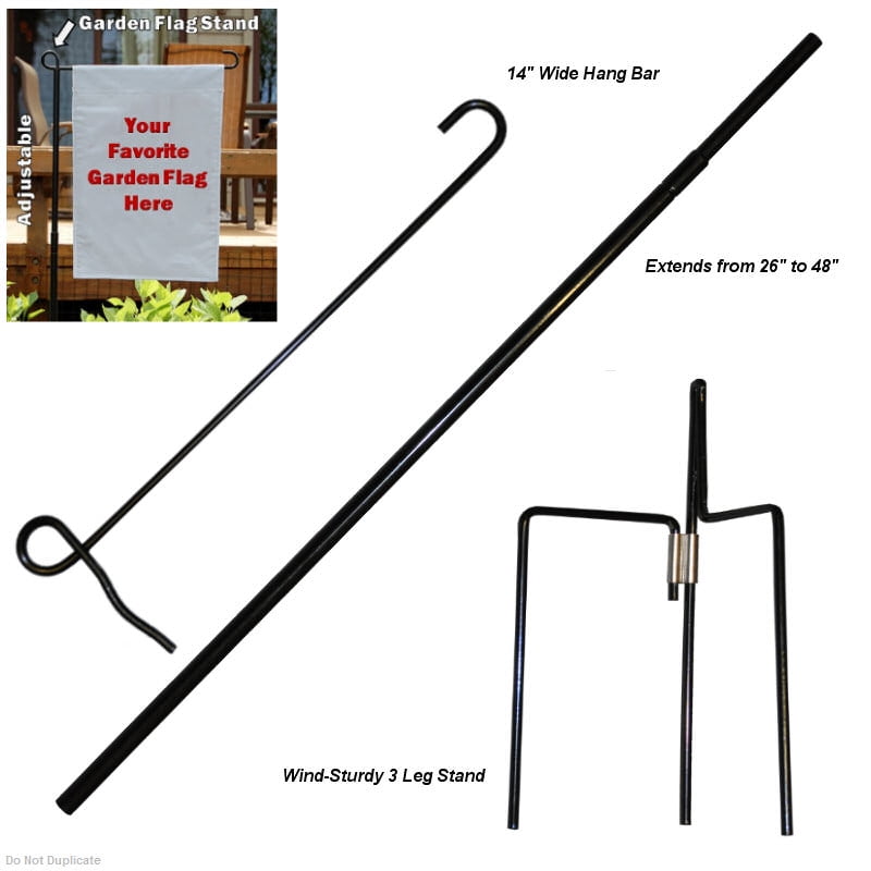 adjustable height garden flag stand - Walmart.com - Walmart.com