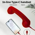 Sakerplus Type-C Retro Phone Handset - Vintage Wired Landline Receiver ...
