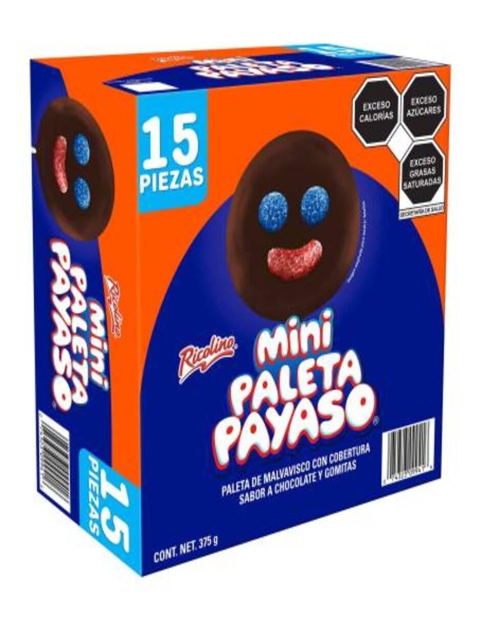 Pack de 12 Paleta Ricolino Mini Payaso de 15PZ Ricolino Bolsa con 12 ...