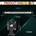 Colight 10'' LED Light Bar, IP68 Waterproof Single Row LED Work light ...
