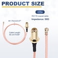 Uxcell 2 Pcs U.F.L1 to SMA Femalee Coax Cable, 20''/50cm SMA Female to ...