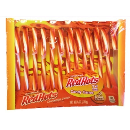 Original Red Hots Cinnamon Flavored Candy Canes 12ct – BrickSeek