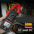 Digital Clamp Meter 600A AC DC Current Ammeter Pliers Hz Ohm NCV Tester ...