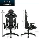 Goplus Wide Ergonomic Reclining Gaming Chair with Rolling Lumbar ...