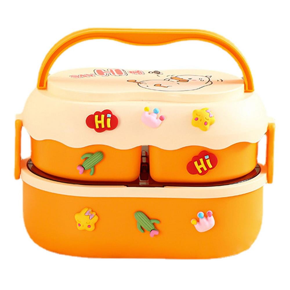Tohuu Lunch Box Containers Double Layer Cute Lunch Box With Cutlery ...