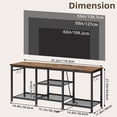 Tomnk 55 Inch TV Stand Entertainment Center, Open Shelves Media Console ...