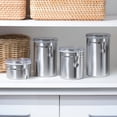 ACDANC Set of 4 Stainless Steel Canisters Airtight Food Storage ...