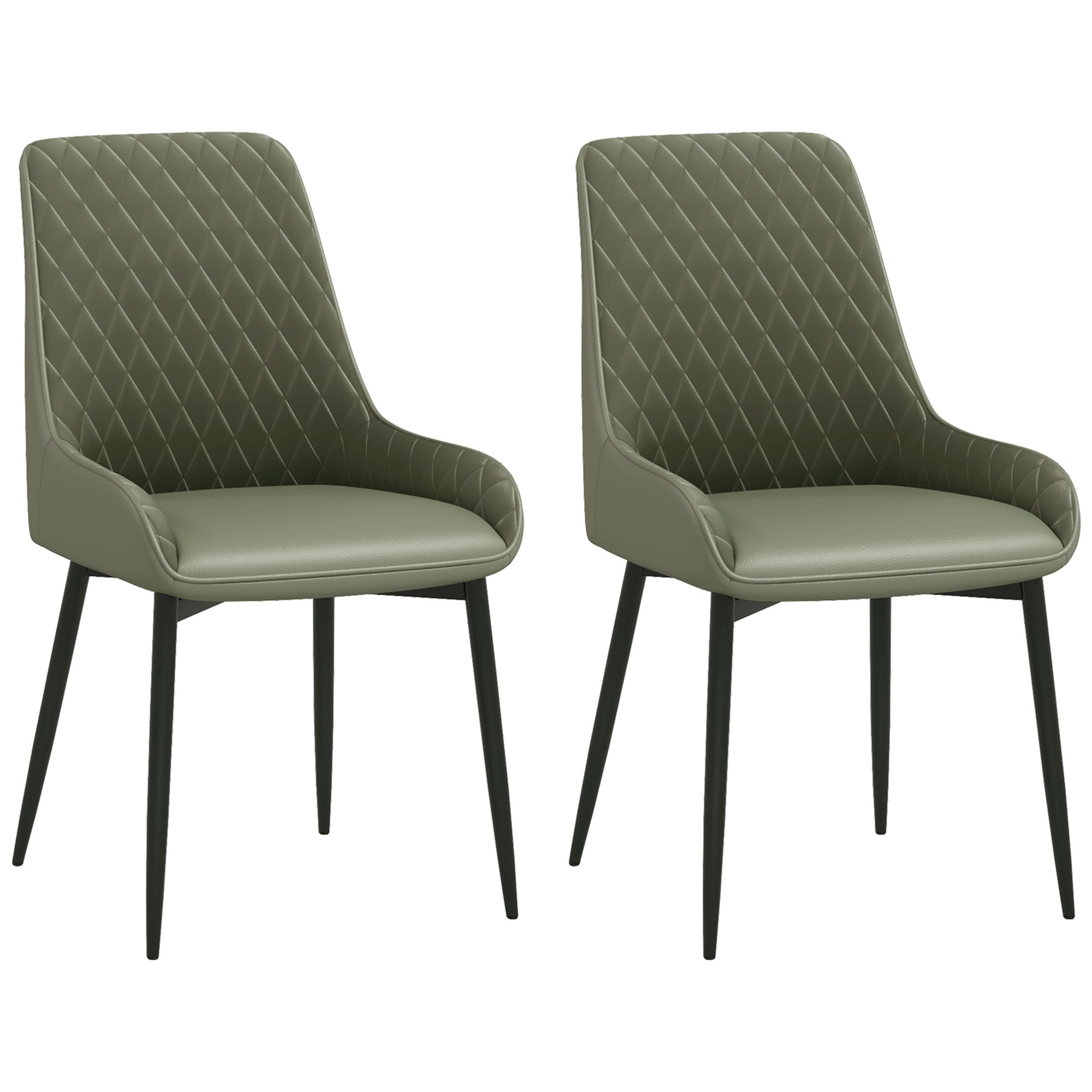 Click here for Homcom Dining Chairs Set Of 2  Pu Leather Kitchen... prices