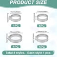 1set 4Pcs 4 Styles Stainless Steel Grooved Finger Ring Settings Ring ...