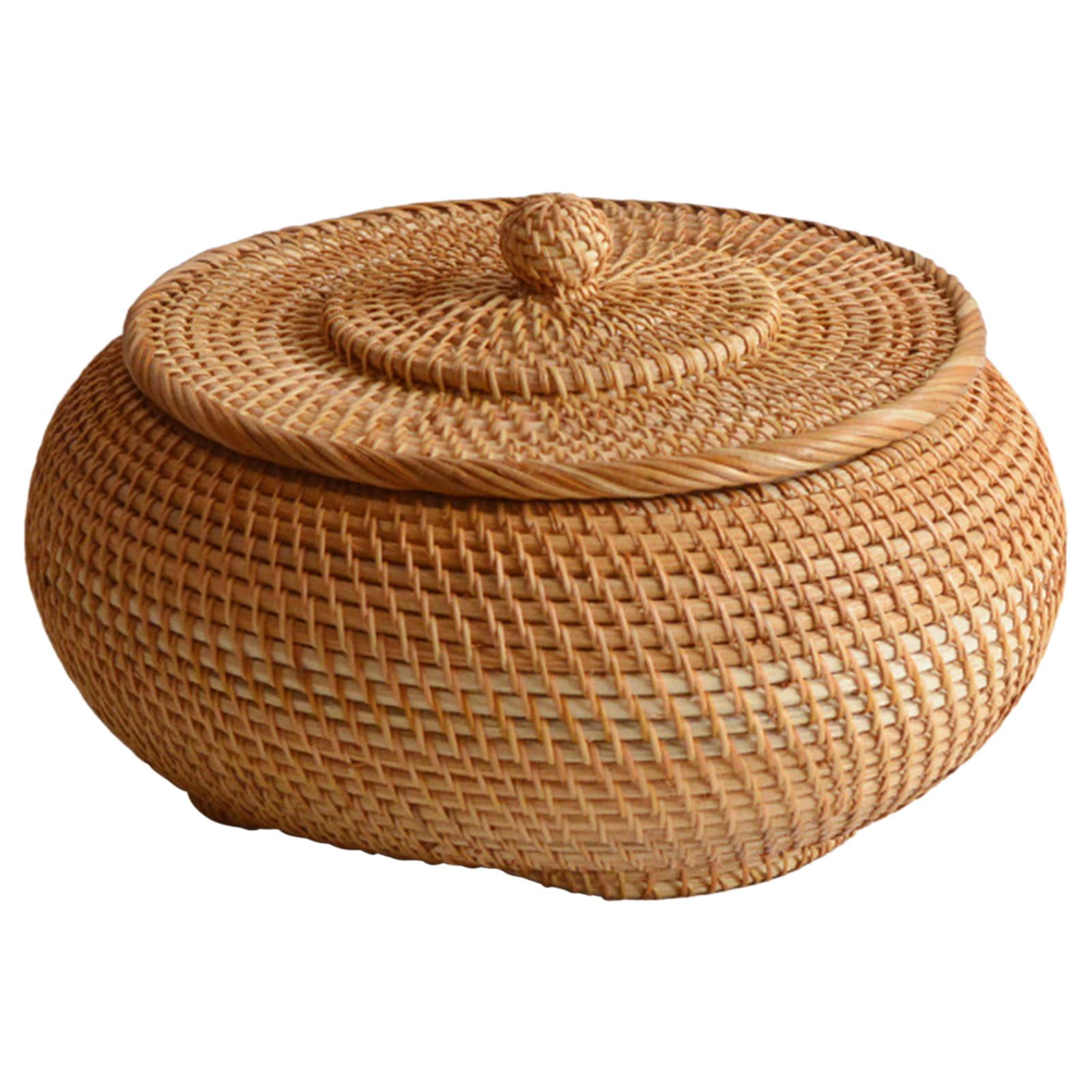 Rattan Box, Storage Tray Woven Basket Handwoven Container Dining Room ...