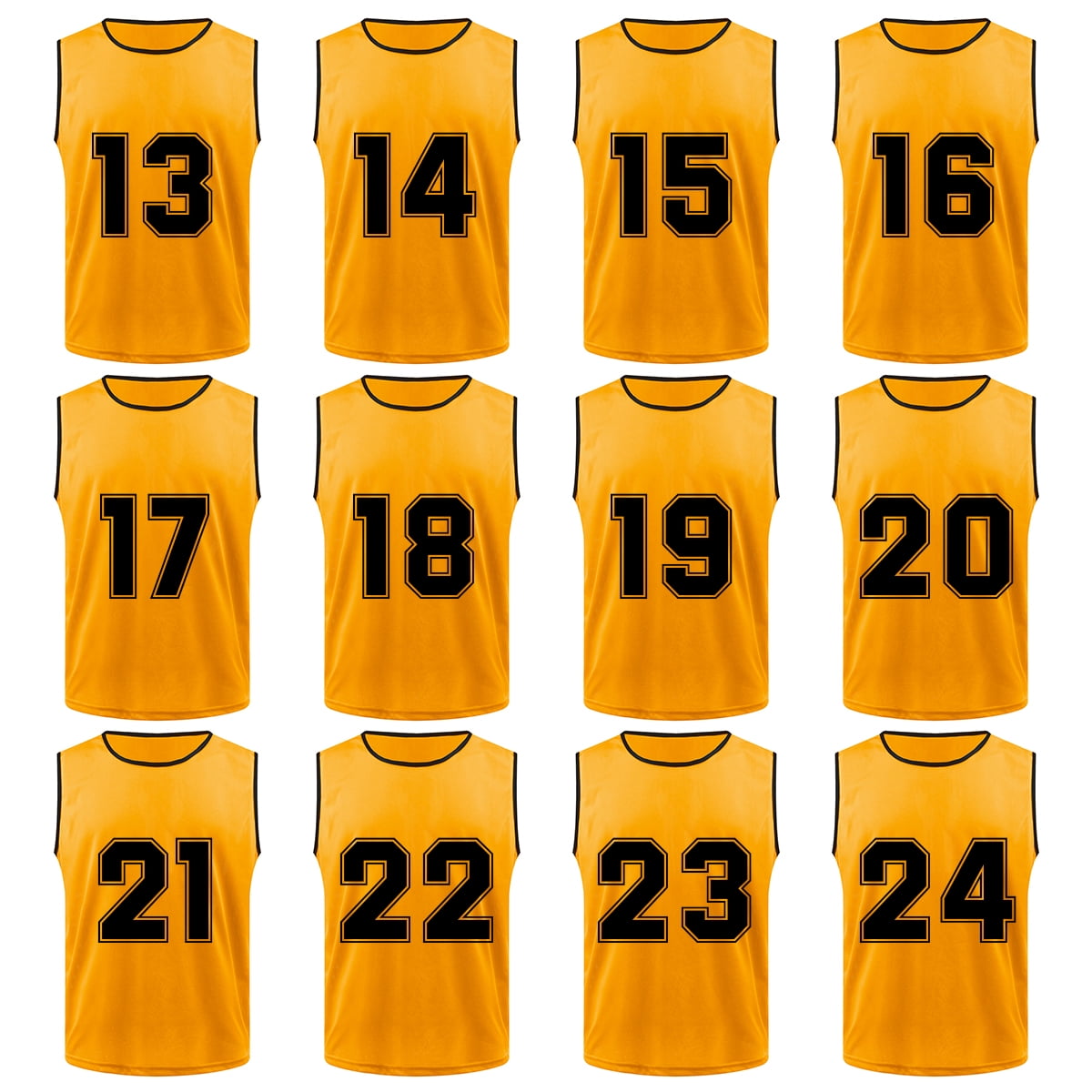 Click here for Toptie 12 Pack Numbered Scrimmage Team Practice Pi... prices