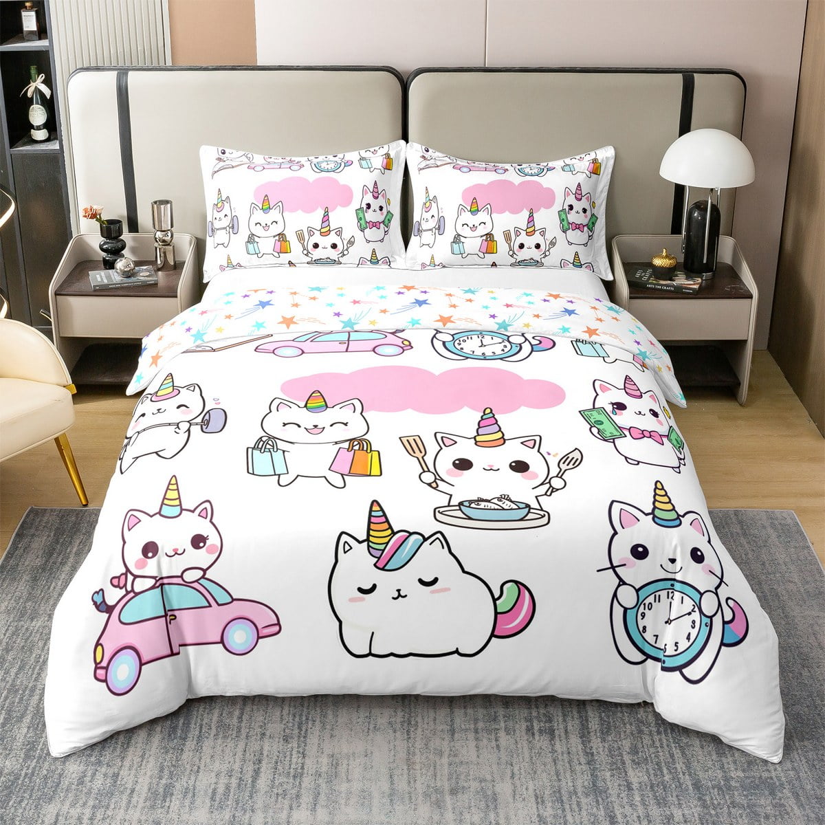 Click here for Erosebridal Funny Unicorn 100 Cotton Comforter Cov... prices