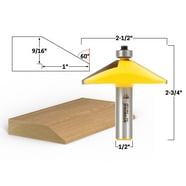 45 Degree Bevel Edge Forming Router Bit - 1/4" Shank - Yonico 13915q ...