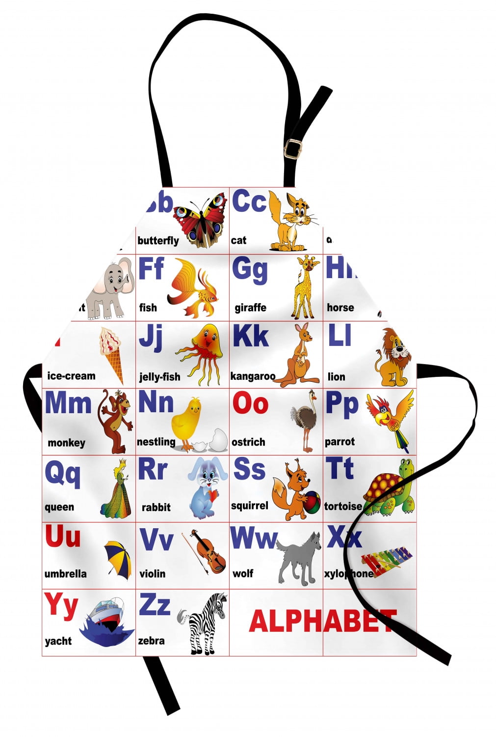 Educational Apron Animals Placed on Letter of the Alphabet Teacher's ...