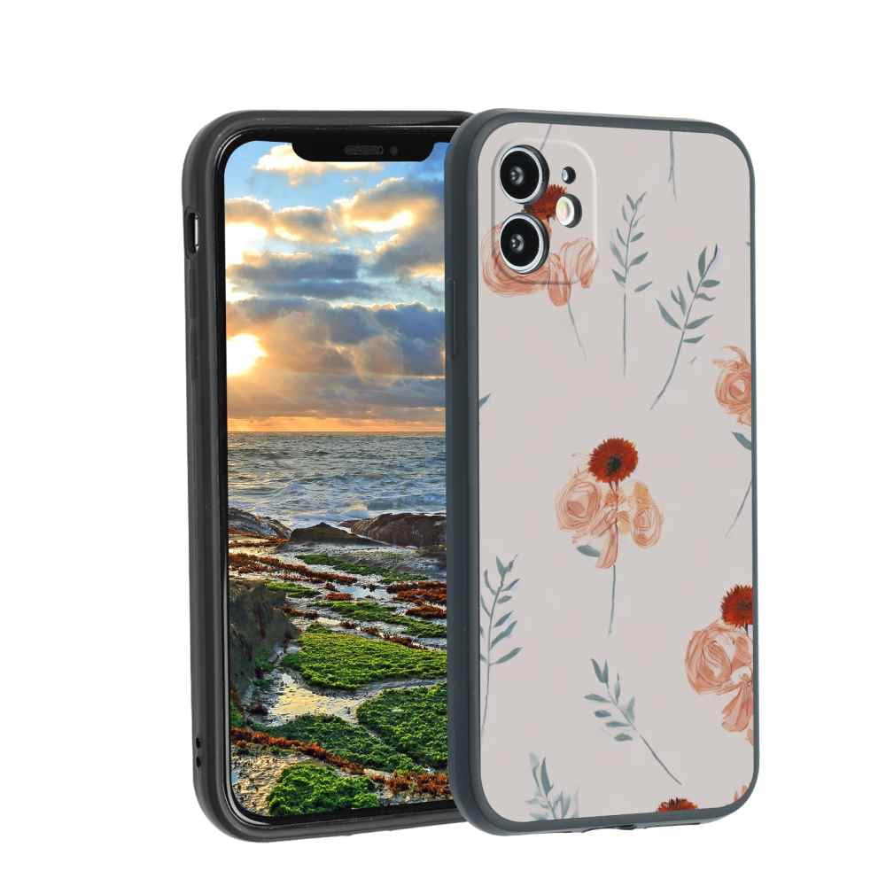 Compatible with iPhone 12 Phone Case, Flowers-4 Case Men Women ...