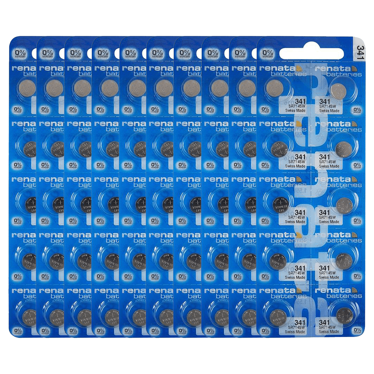 Renata 341 SR714SW Batteries - 1.55V Silver Oxide 341 Watch Battery ...