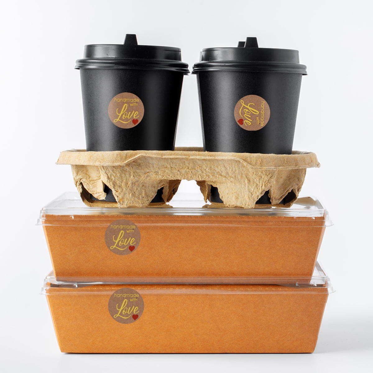 Label 1 Roll Kraft Stickers Adhesive Baking Label Packaging Stickers ...