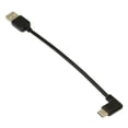6 INCH USB Type-C 90 Degree Male to Type-A Male Cables, 480Mbps, Black ...
