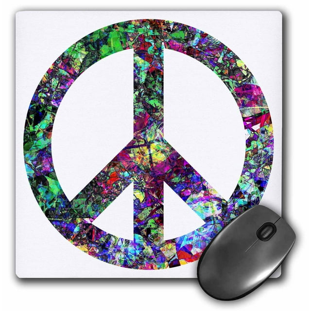 3dRose Colorful Peace Sign - enjoy this digital artwork featuring a ...