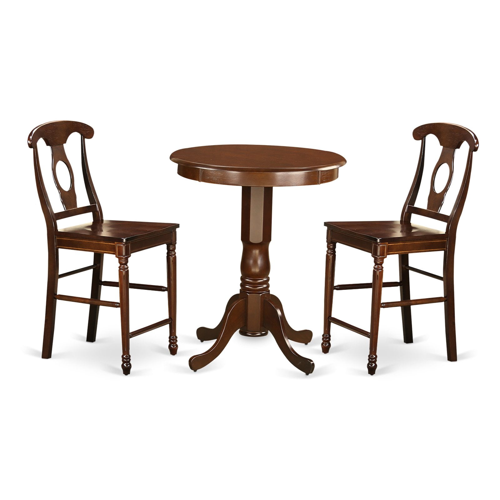 East West Furniture Eden 3 Piece Keyhole Dining Table Set - Walmart.com