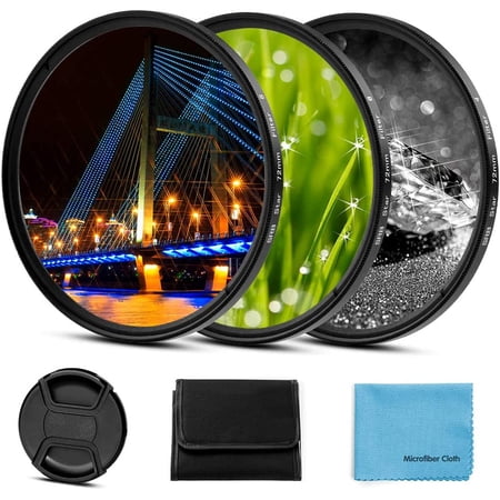 67mm Star Filter 3 Pieces Starburst Lens Filter(4 Points,6 Points,8 ...