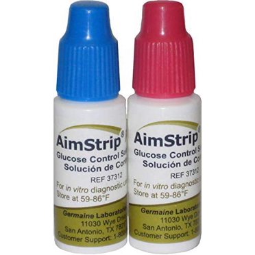 CONSULT Glucose Control Solution Blood Glucose Testing (2), 4 mL Vials ...
