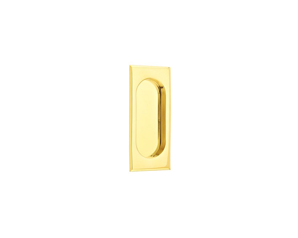 Emtek 2201 4" High Solid Brass Rectangular Flush Pull For Sliding Doors - Black - Walmart.com