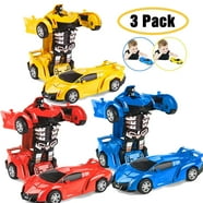 9" Transforming Robot Truck- 2 in 1 Lights Sound- Bump n Go Action Red ...