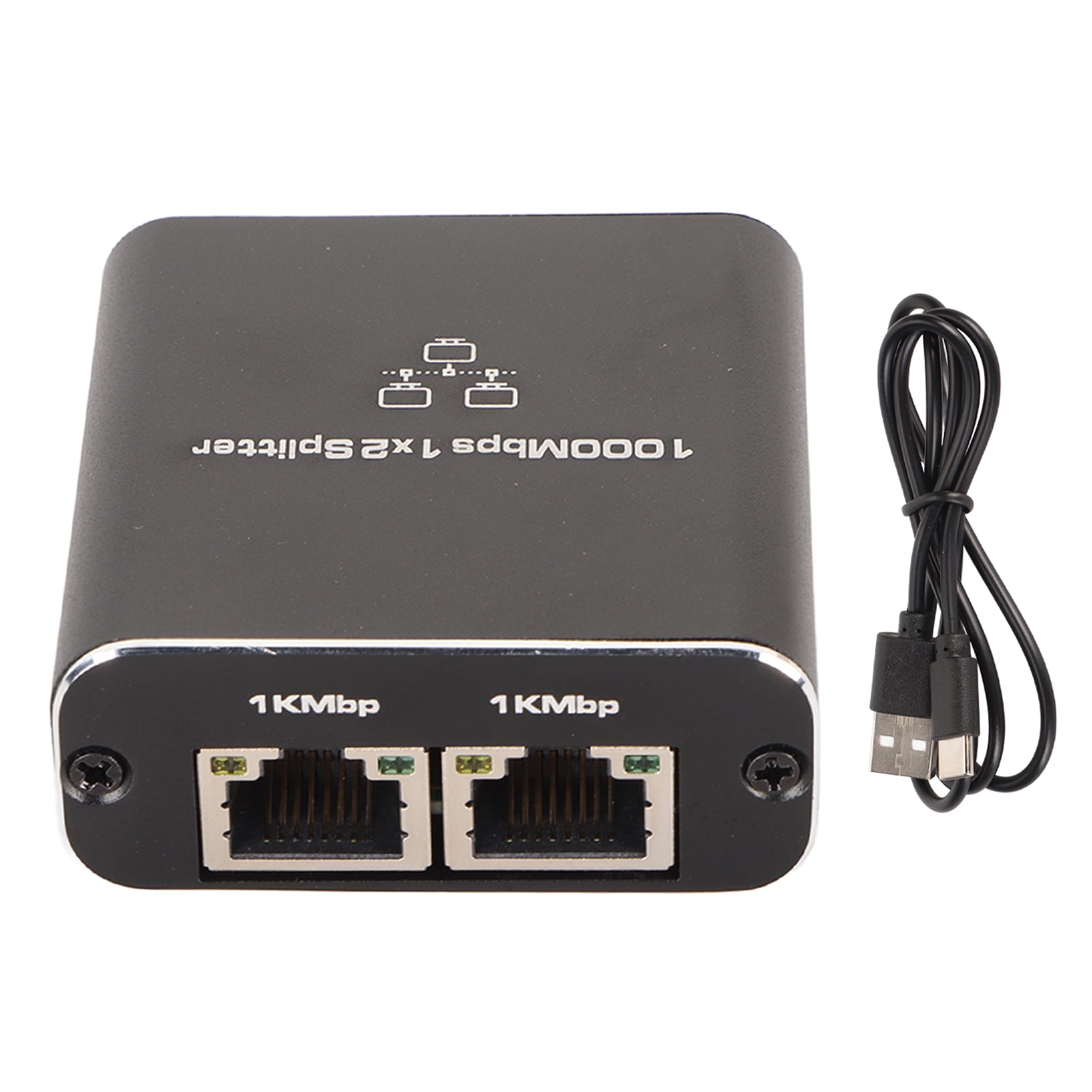 Divisor Ethernet RJ45 1 en 2 salida Gigabit Internet Splitter 1000Mbps ...