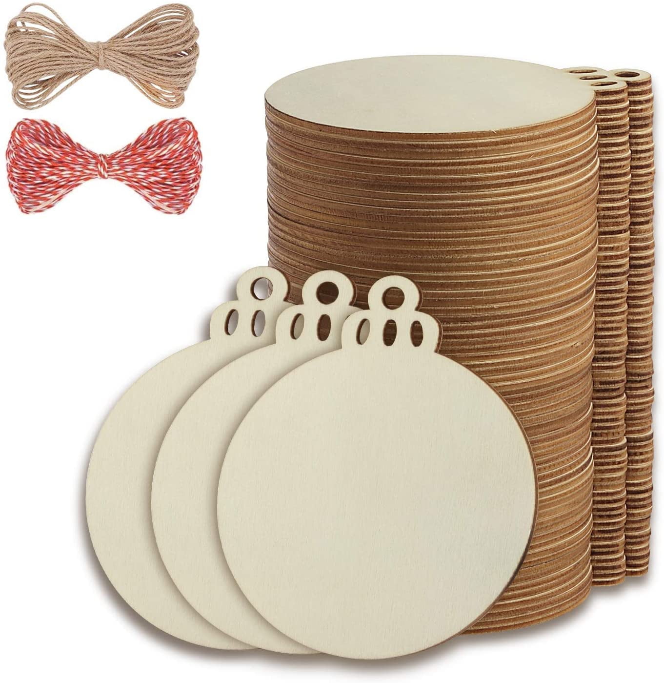 Home Improvement round Wood mdf christmas baubles craft shapes blanks ...