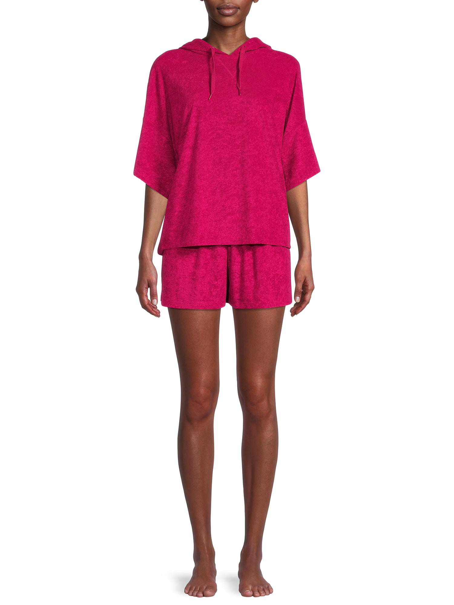 Secret Treasures Women's Sleepwear Sleep Terry Shorty Set - Walmart.com