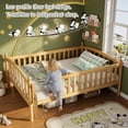 iPormis Twin Size Montessori Bed Frame with High Safety Rails, Solid ...