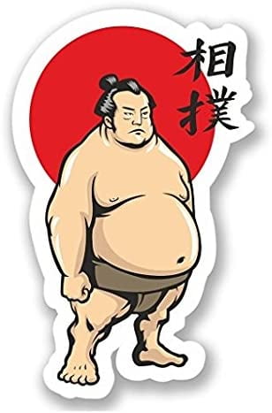 Sumo Wrestler Vinyl SELF ADHESIVE STICKER Decal - Sticker Graphic ...