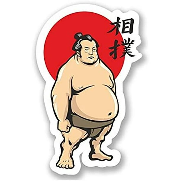 Sumo Wrestler Vinyl SELF ADHESIVE STICKER Decal - Sticker Graphic ...