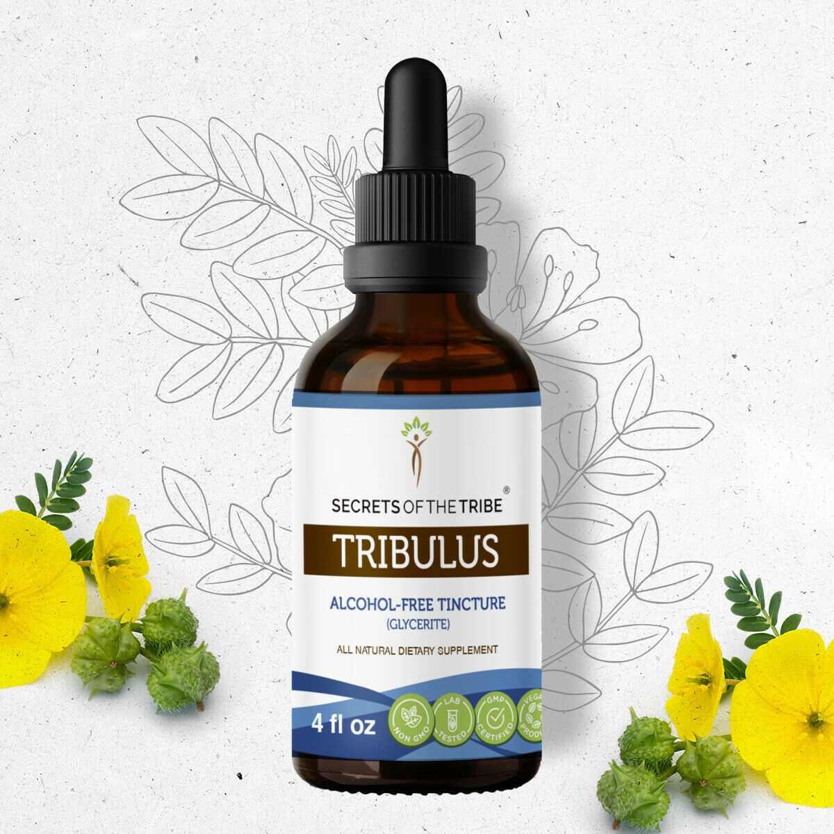 Tribulus Tincture Alcohol-FREE Extract, Tribulus Terrestris Helps ...