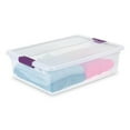 Sterilite 32 Quart Clear View Plastic Bins with Latch, Storage ...