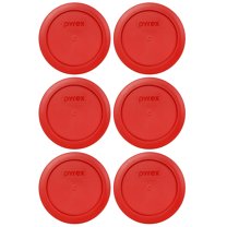 Pyrex 7402-PC 2-Pack Blue Round Plastic Replacement Lid Cover for 7-Cup ...