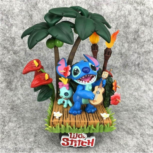 Disney 16cm Lilo and Stitch Figure Toy Lilo Scrump Stitch Playing ...